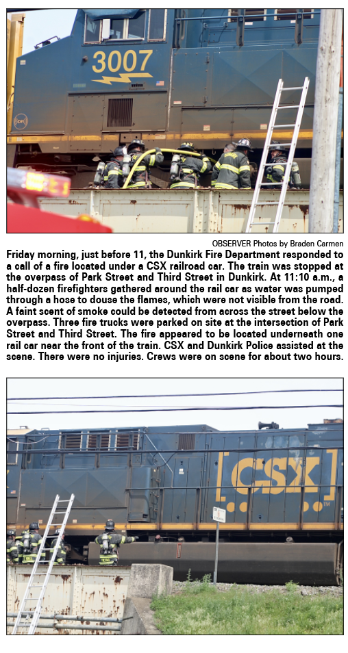 Dunkirk crews respond to train fire | News, Sports, Jobs - Observer Today